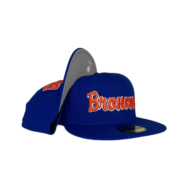Boise State Broncos New Era Script 59Fifty Fitted Hat (Blue) – The Blue ...