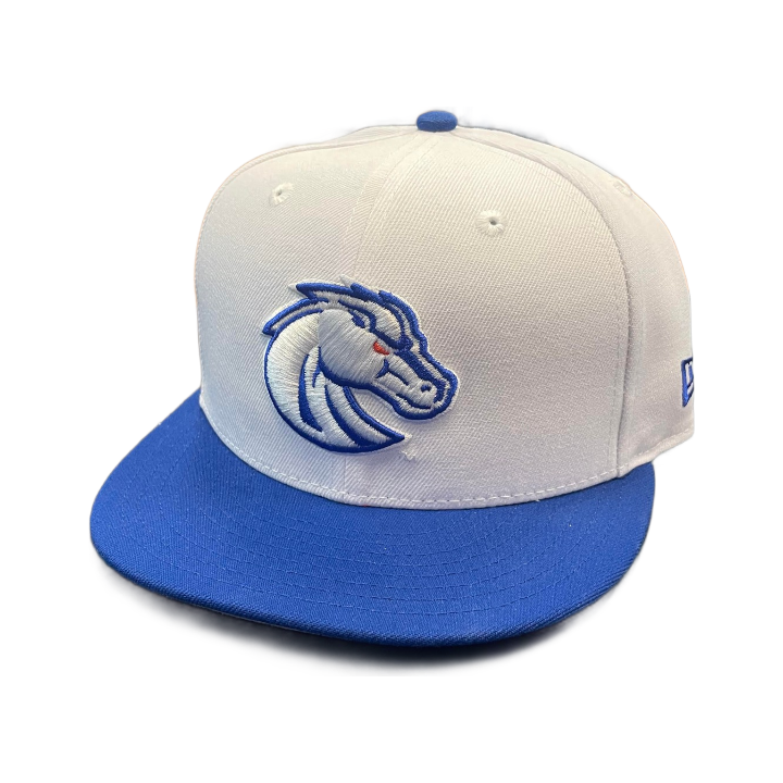 Boise State Broncos New Era Whiteout Bronco 59Fifty Fitted Hat (White ...
