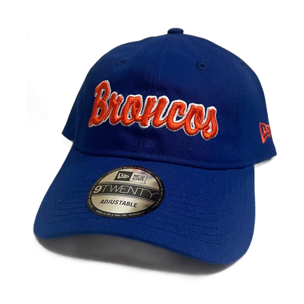 Boise State Broncos New Era Script 9Twenty Adjustable Hat (Blue) – The ...